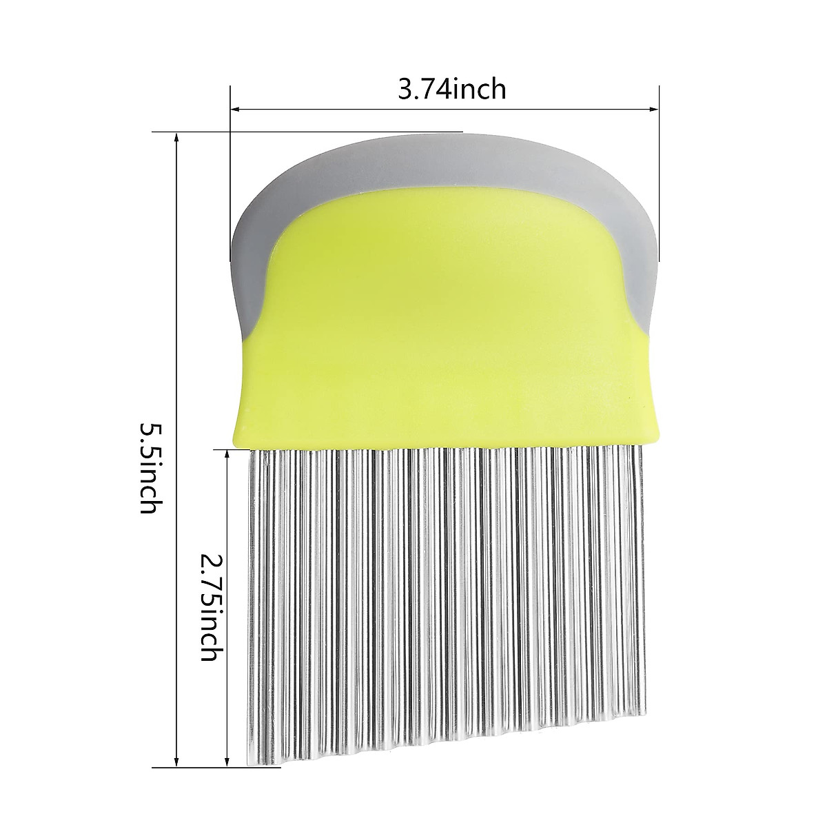 Nax Caki Crinkle Cutter with Protective Cover,Crinkle Cutter for Veggies,Potato Carrot Chip Vegetable Crinkle Wavy Chopper Cutter