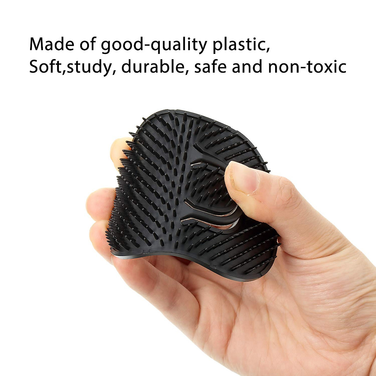 24 Packs Pocket Palm Combs for Men Women Soft Pocket Brush Portable Shampoo Pocket Combs (Black)