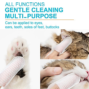 Dog Teeth Cleaning Wipes - Pet Dental Finger Wipes for Dogs, Pet Oral Cleansing Teeth Wipes for Dogs & Cats Tooth and Gums, Reduces Plaque, Freshens Breath and Pets Oral & Dental Care Wipes - 50 pc