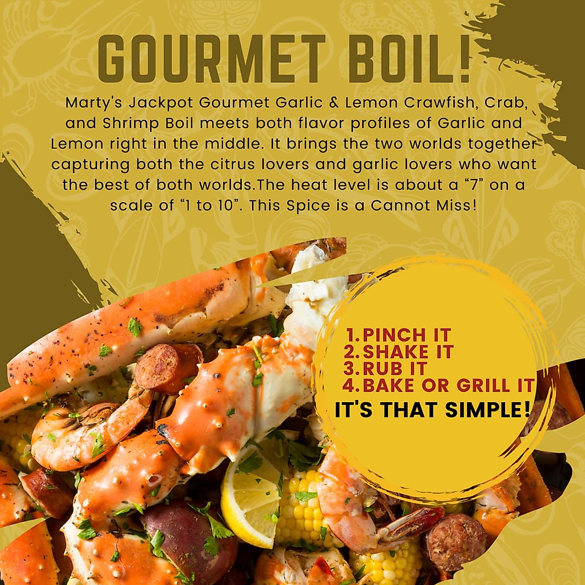 Marty's Jackpot Gourmet Garlic & Lemon 16 ounce Shaker - Wins Every Time