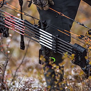 BLOODSPORT Justice Bare Shaft Precise Durable Carbon Hunting Arrow for Compound Bow - 31" Length, 204" Small-Diameter, 001" Straightness, 12 Pack, 400 Spine