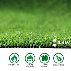 Goasis Lawn GL Artificial Turf Grass Lawn, Realistic Synthetic Grass Mat, Indoor Outdoor Garden Lawn Landscape for Pets,Fake Faux Grass Rug with Drainage Holes 4FT X11FT(44 Square FT)
