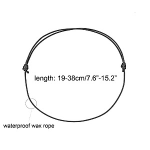 fytease 2PCS Evil Eye Anklet Bracelet for Women Men Handmade Wax Rope Ankle Bracelets for Women Minimalist Jewelry