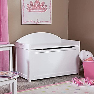 Lipper International Child's Toy Chest, 33.25" W x 17.75" D x 24.5" H, White
