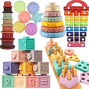 AZEN Baby Toys 0-3 Years, Toddler Toys Age 1-2, (6-in-1) Baby Toys for Babies 1 2 3 Year Old, Infant Toddler Newborn Toys, Learning Educational Preschool Toys