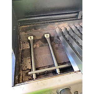 Htanch SA1071(4-Pack) 17.4375 inch Stainless Steel Burner Replacement for Broil King 9571-44, 9571-47, 9576-44R, 9576-47R, 9585-44, 9585-47, 9585-84, 9585-87, Regal 420, Regal 420 Pro, Regal 440