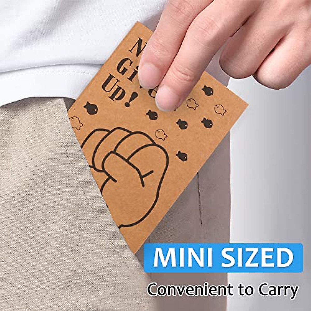 feela 15 Pack A6 Kraft Notebooks, 15 Designs Cute Mini Pocket Notebooks and Journals, Lined Motivation Small Journal Notebook Notepad Bulk for School Supplies Women Taking Memos, 4.1X5.8 in, 80 Pages