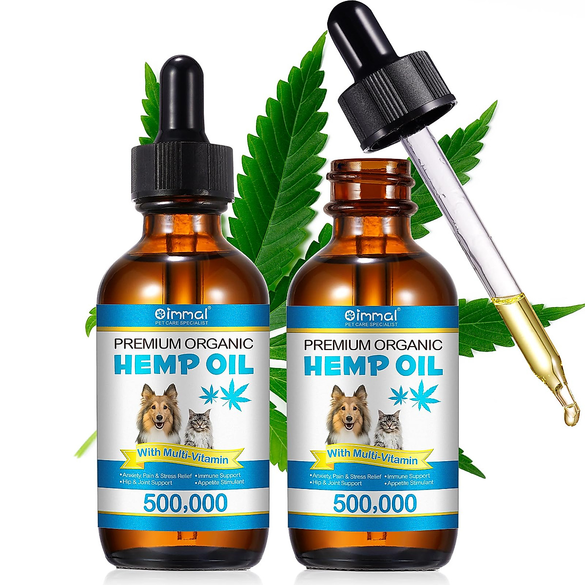 Uruses Oil for Dogs and Cats, Premium Organic Natural Stress Relief, Organic Pet Oil Helps Anxiety Stress Pain, Separation, Sedative-Free - 60ml (2 Pack, 60 ml)