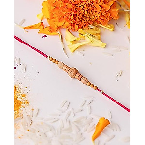 CHERKRAFT Rakhi for Brother Thread for Men/Boy Raksha Bandhan Rudraksha Rakhi Set of 2 (Design 4)