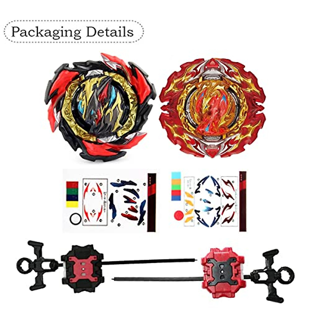 Bey Battling Top Burst Gyro Toy Set 2 Spinning Tops with 2 Left&Right Launchers for Kids (191-01-02)