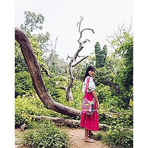 Tribe Azure Pink Large Floral Hobo Sling Shoulder Bag Cross Body Market Travel Fashion School Roomy