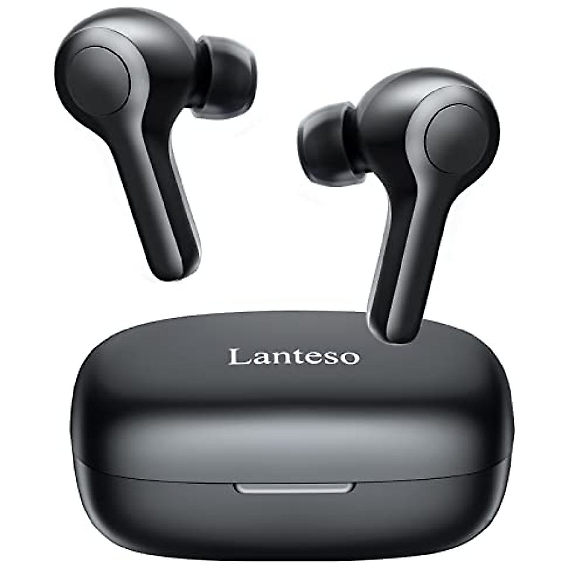 Wireless Earbuds Bluetooth Headphones 5.2 with 4-Mics Clear Call 50H Playback Waterproof Stereo Earphones with Wireless Charging Case IPX5 Waterproof in-Ear Headset for Workout/Home/Office Black