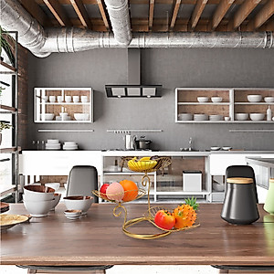 3 Tier Fruit Basket Fruit Bowl Wire Basket Stand For VegetablesDecorative Fruit Bowl Stand Detachable Bread Snacks Baskets Holder Large Capacity Fruit Tray(Gold)