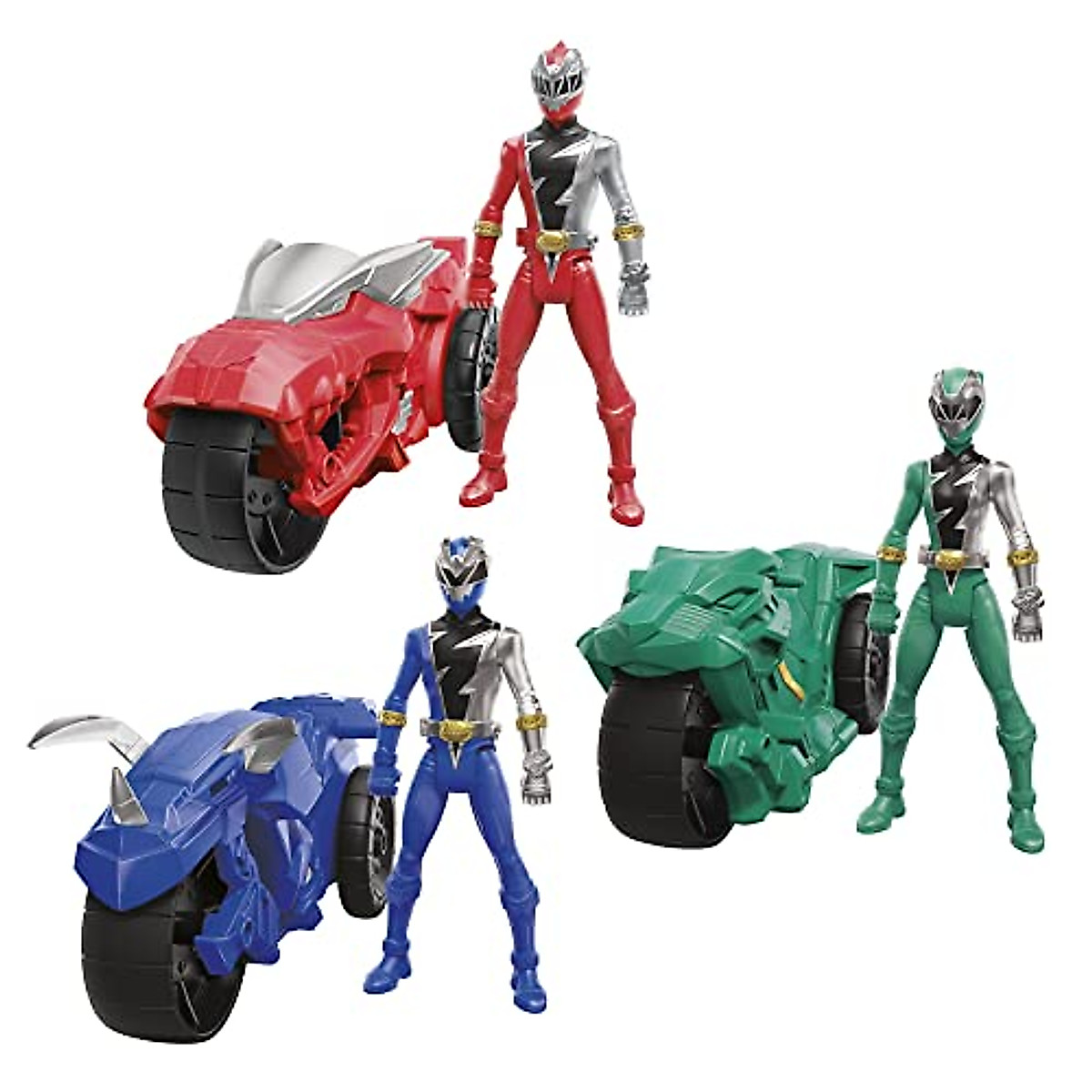 Power Rangers Dino Fury Rip N Go Battle Rider 3-Pack