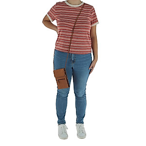 ili New York 6824 Leather Crossbody Organizer with RFID Blocking Lining (Antique Saddle)