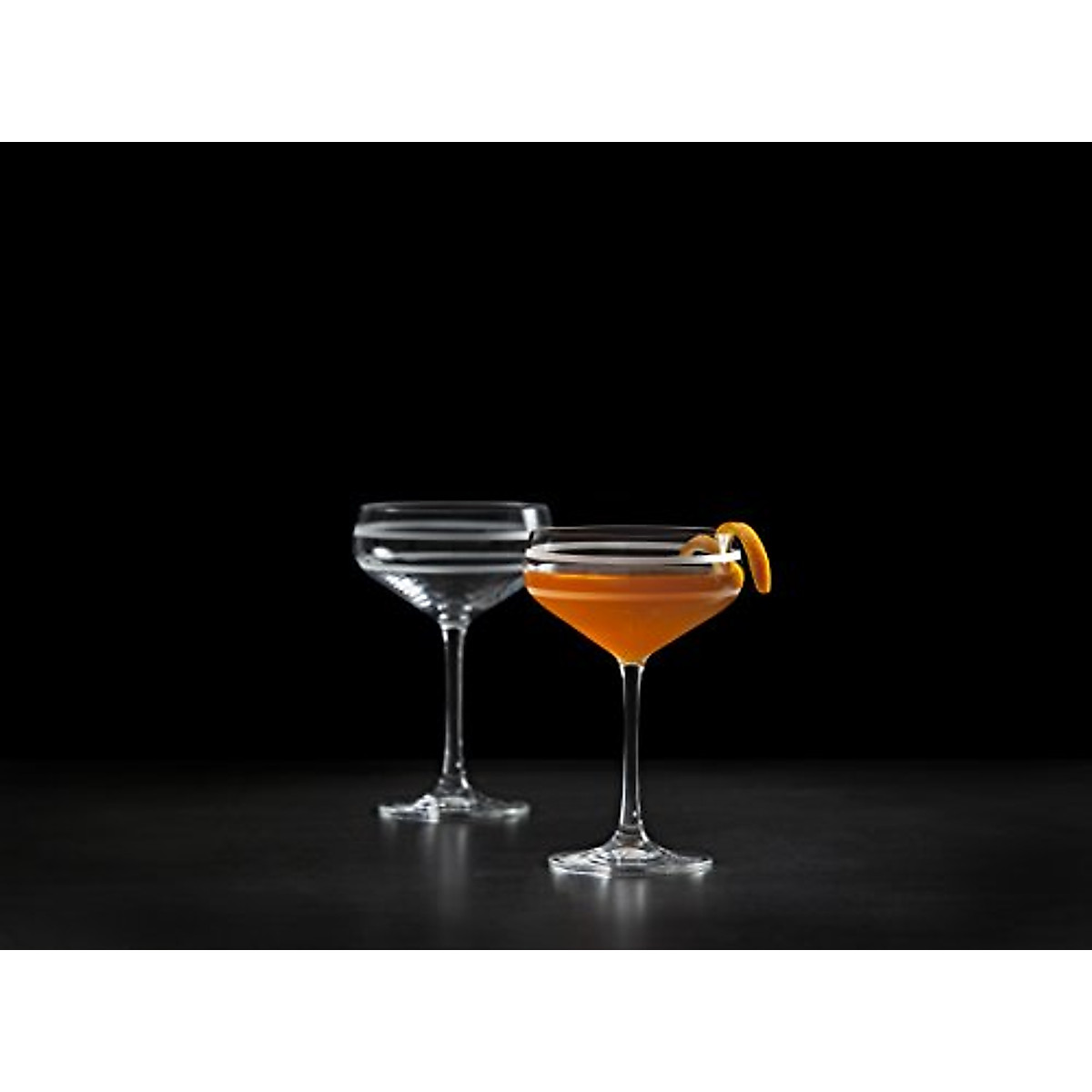 Crafthouse By Fortessa Professional Barware by Charles Joly, Etched Schott Zwiesel Tritan 8.8 oz Cocktail, Set of 4, 4 Count (Pack of 1), Coupe Glass