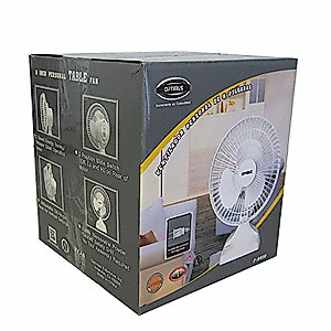 Optimus F-0610 6 Inch Personal Table Fan , White
