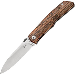 PIÑATAS OLE Terzuola Bocote Wood Handle Satin N690 Drop Folding Knife 525B 788857042540