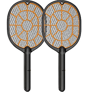 Black + Decker Electric Fly Swatter & Fly Zapper- Bug Zapper Racket Indoor & Outdoor- Handheld, Heavy- Duty Mosquito Swatter, Battery- Powered, Non- Toxic Safe for Humans & Pets Fly Swatters- 2 Pack