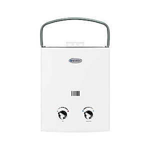 Marey GA5PORT Portable Propane Gas Tankless Water Heater, Small, White