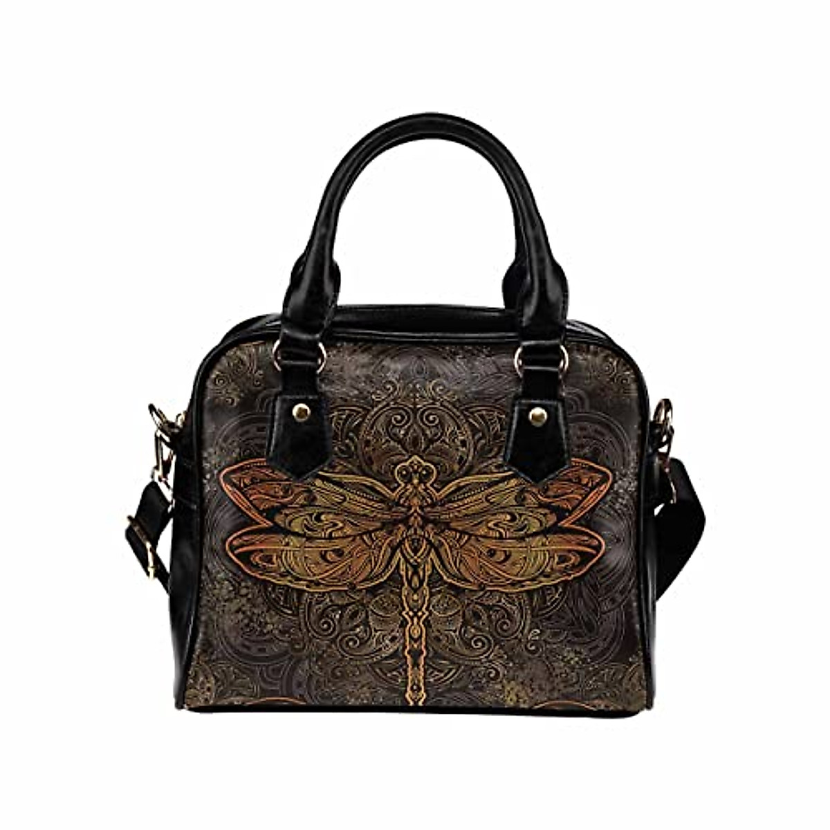 D-Story Mandala Dragonfly Handbags for women Fashion Handbags Wallet Tote Bag Shoulder Bag Top Handle Satchel Purse