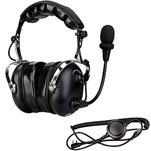 Retevis Noise Reduction Walkie Talkie Headset,Volume Adjust RT22 RT21 H-777 RT68 NR10 RT86,Compatible with Baofeng UV-5R 5RM Samcom Rugged Radios,Two Way Radio Headset with Mic(1 Pack)