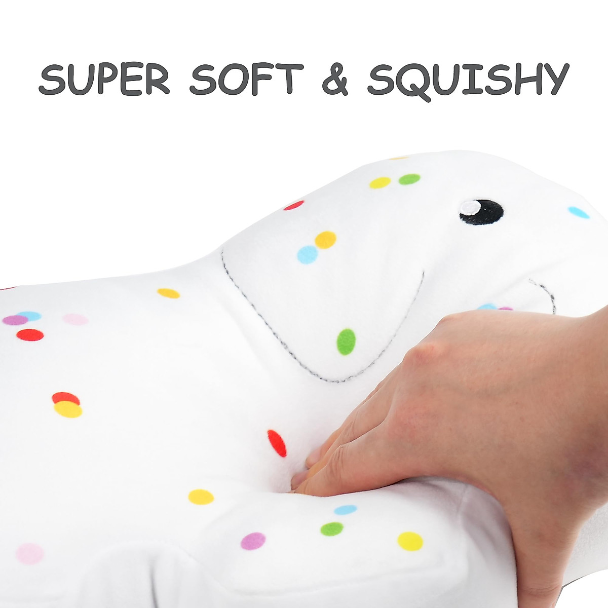 BenBen Cookies Plush Toys, 14”, 10” and 7.5” Cute Elephant Family Stuffed Animal, Kawaii Food Plushies, Fun Decorative Pillows for Room Décor, Set of 3, White and Hot Pink