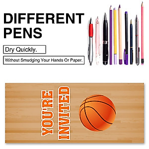 VAHATAN Basketball Birthday Party Invitations 20 Pack Basketball Theme Ticket Invitations with Envelopes Invites Cards