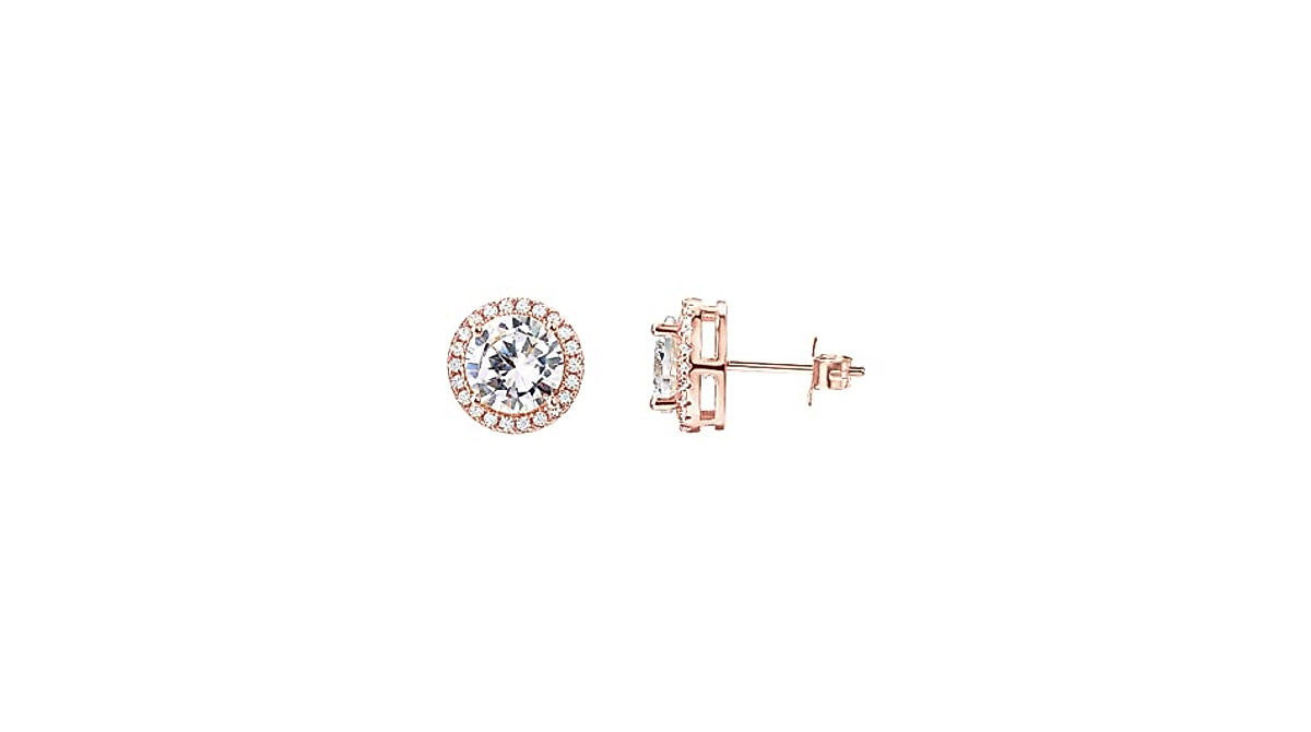 PAVOI 14K Gold Plated Sterling Silver Faux Diamond Earrings