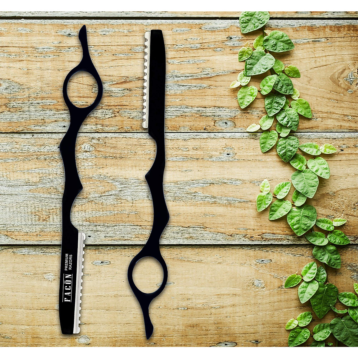 Facón Professional Hair Styling Thinning Texturizing Cutting Faether Razor + 10 Replacement Blades