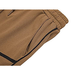 sandbank Men's Quick Dry Active Lightweight Bodybuilding Shorts Jogging with Pockets Khaki