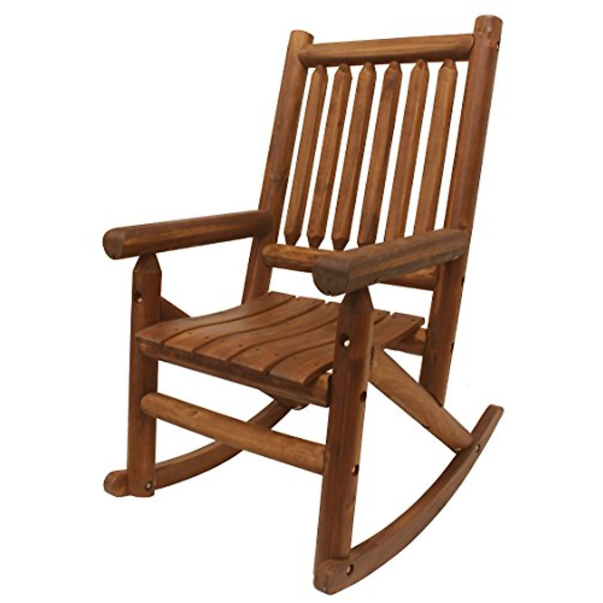 Leigh Country TX 36000 Amber-Log Single Rocker, Brown