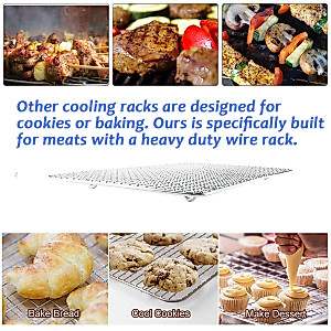 Turbokey Wire Canning Rack Cooling Racks For Baking Oven Safe Small Grid Fits Air Fryer/Stockpot/Instant Pot/Pressure Cooker, Stainless Steel Grill Grate (5.9"x8.7",22x15cm)