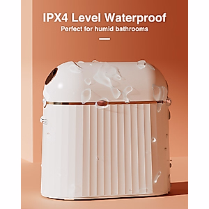 JustBeEasy Bathroom Automatic Touchless Trash Can, Self Sealing and Self Changing, Smart Motion Sensor Trash Can with Lid, 2.7 Gallon Waterproof Small Bedroom Garbage Can