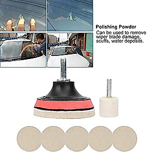 Glass Polishing Kit Car Windscreen Glass Scratch Remover 100g Cerium Oxide Powder Polishing Kit Wheels Set Polish Pads