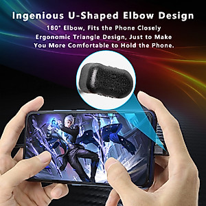 GELRHONR Micro USB Cable U Shape,180 Degree Angle USB 5 Pin Nylon Braided Fast Data Sync Charging Cord USB A to USB B Fast Charger Wire for Most Micro USB Devices - Black 4.9Ft/1.5M