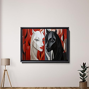 Majestic Black Stallion Galloping In The Clouds, Black Horse On Salt Flats, Canvas Print, Black Horse Print, Black Horse Wall Art