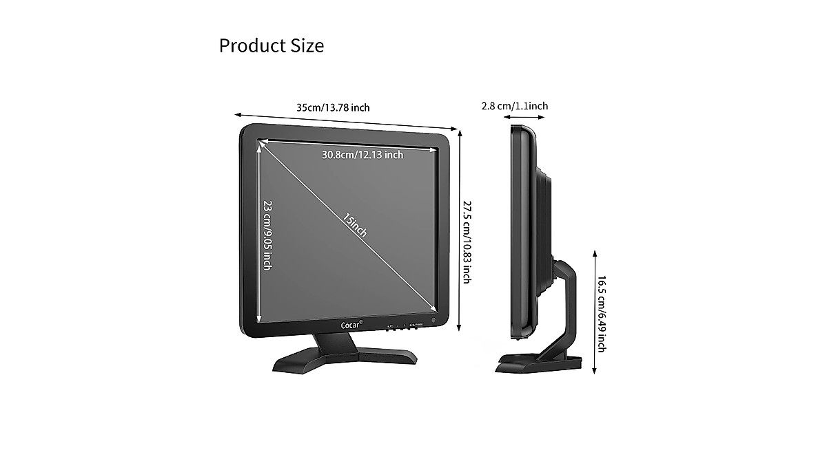 15" Touchscreen Monitor for POS & Retail - High-Performance LED Display