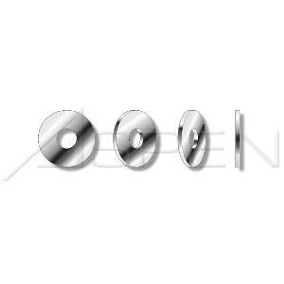 (10000pcs) #12, ID=0.234", OD=0.5", Standard Flat Washers, 304 Stainless Steel (18-8), Ships Free in USA