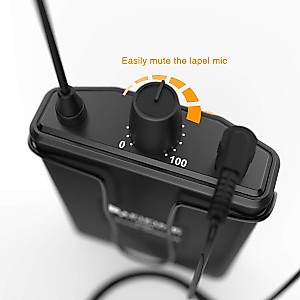 FIFINE Wireless Microphone System, 50 Channels, 3.5mm Jack, Auxiliary