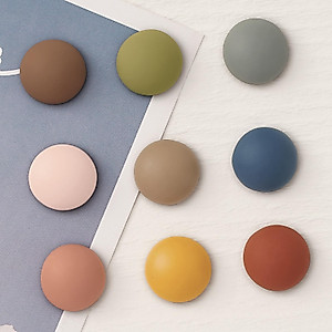 Whaline 18Pcs Strong Fridge Magnet Spherical Colorful Refrigerator Magnets Cute Matte Decorative Whiteboard Magnets for Home Kitchen Locker Office Calendars Whiteboard Maps Resin Fun Decor