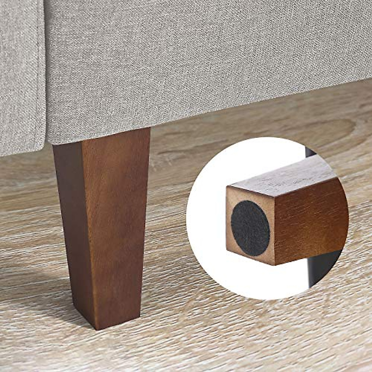 VASAGLE Comfortable Sofa, Couch with Solid Wood Frame and Breathable Linen Fabric, for Guest Room, Teenager's Room, and Small Apartment, 70.1 x 33.3 x 32.7 Inches, Beige