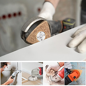 Diamond Oscillating Tool Blades, Ohuhu 7PCS Universal Grit Multitool Saw Blades Set for Tile Grout Mortar Concrete Masonry Removal