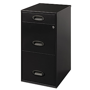 Realspace® SOHO 18"D 3-Drawer Organizer Vertical File Cabinet, Black
