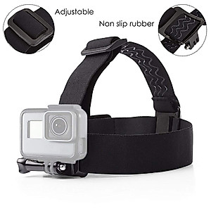 VVHOOY Action Camera Accessories Head Strap Mount Chest Harness Compatible with AKASO EK7000 Brave 4 Brave 7 LE V50X Native/GoPro Hero 12 11 10 9 8 7 6 5/VEMONT/Dragon Touch/HLS/Apexcam/REMALI