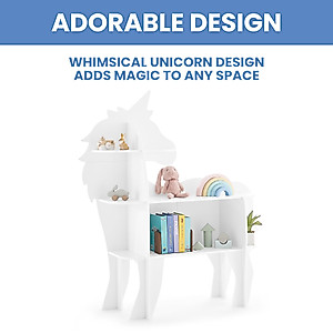 Delta Children Unicorn Bookcase - Greenguard Gold Certified, White