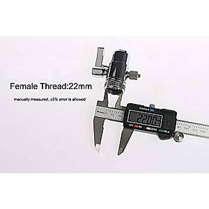 PureSec Kitchen Sink Faucet Diverter Valve(Black Lever type) with M22(≈22mm) Inner Threaded Swivel Collar and 1/4 inch Single Way Outlet for Countertop&unersink Water filtration System