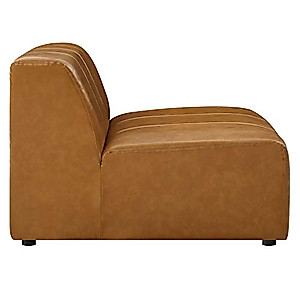 Modway EEI-4532-TAN Bartlett Vegan Leather Vegan Leather 5-Piece Sectional Sofa, Tan