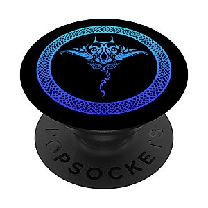 Stingray Polynesian Tribal Design for Stingray Lovers PopSockets Swappable PopGrip