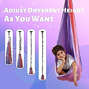 Sensory Swing Indoor Outdoor for Kids, Therapy Swing for Kids, Swing Hammock for Child & Adult with Autism, Sensory Joy Therapy Swing for Kids Joy Therapy Swing for Kids（Double Layer）